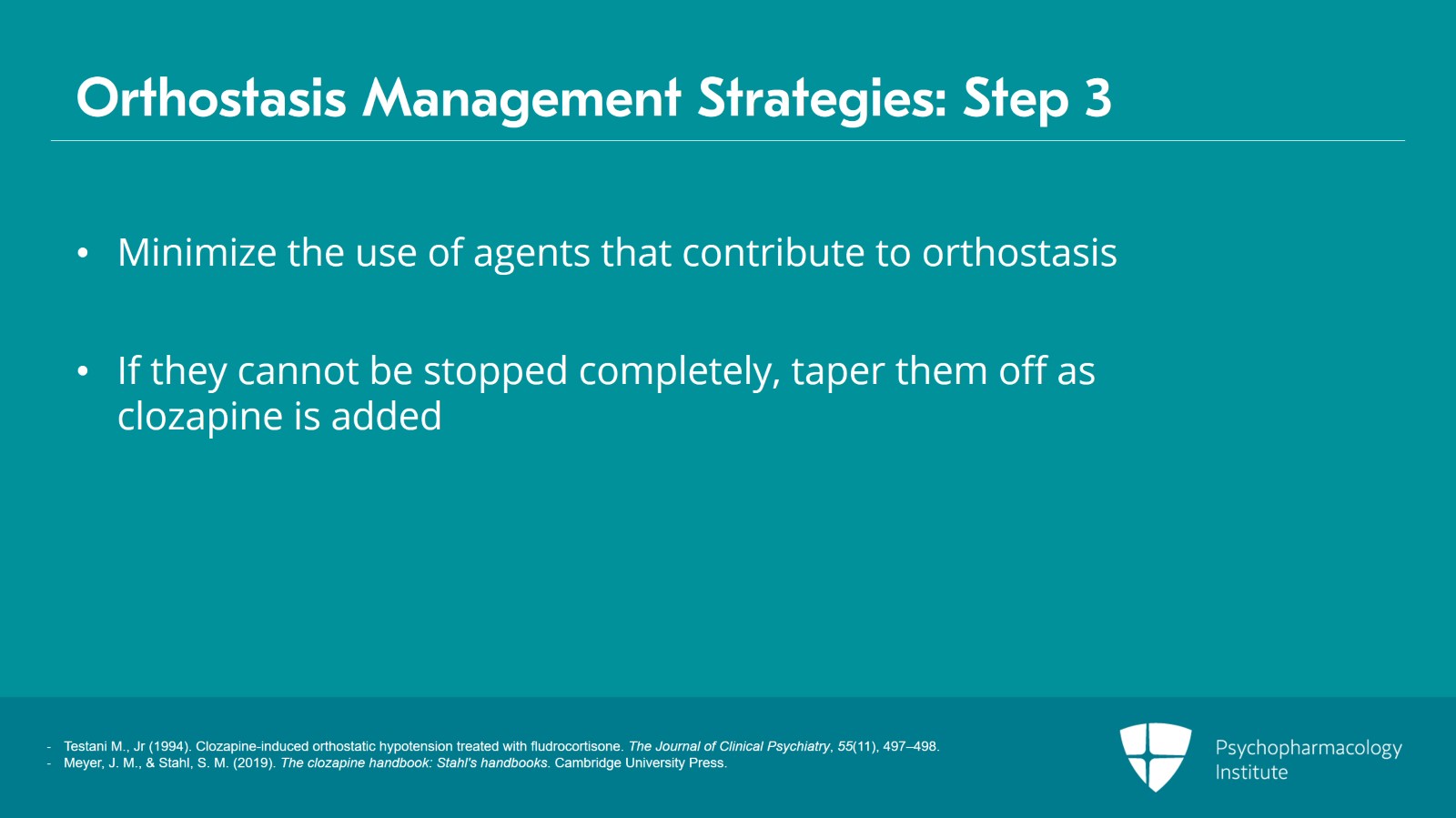 Managing Clozapine-Related Orthostasis | Psychopharmacology Institute